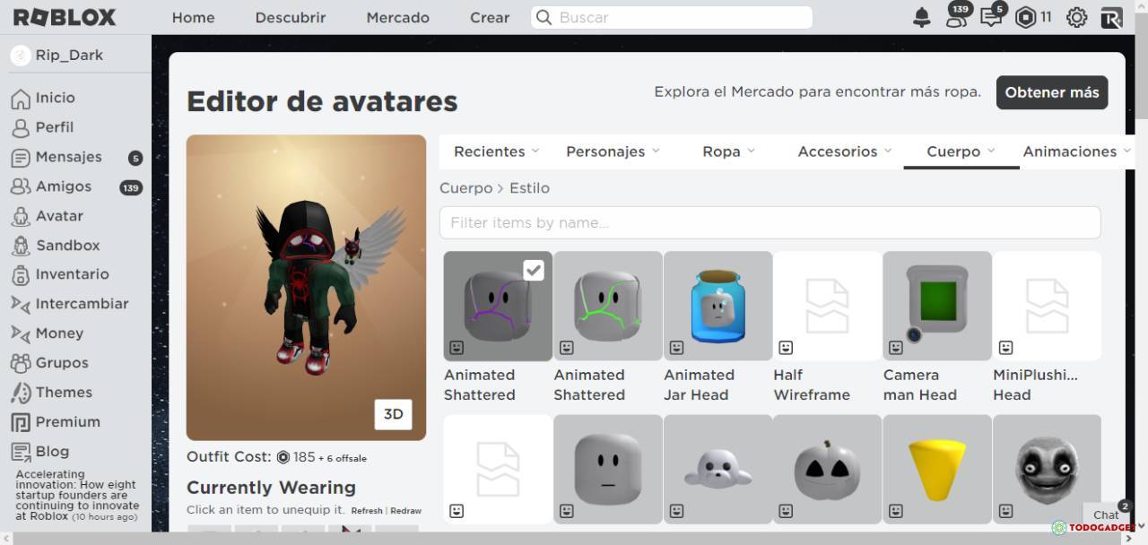 Vendo Cuenta De Roblox De Blox Fruits Con Algunos Robux Invertidos Usd 60